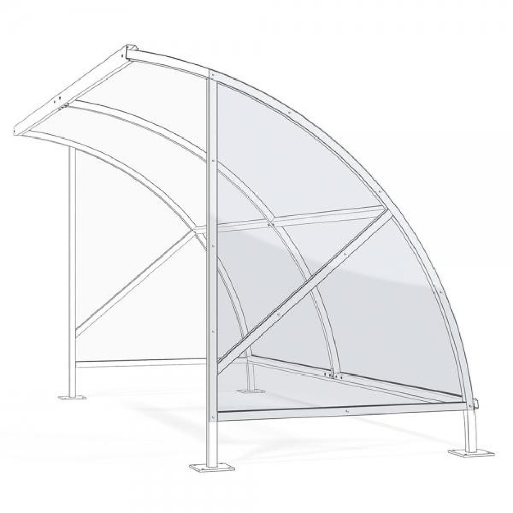 wsm® Seitenwand für Überdachung SWING im Rundbogen-Design